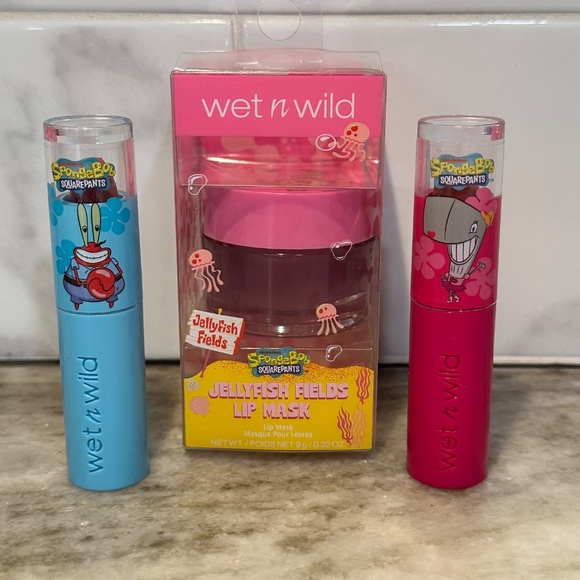 wet n wild | Makeup | 3pc Wet N Wild Spongebob Mr Krabs Pearl Lipstick ...